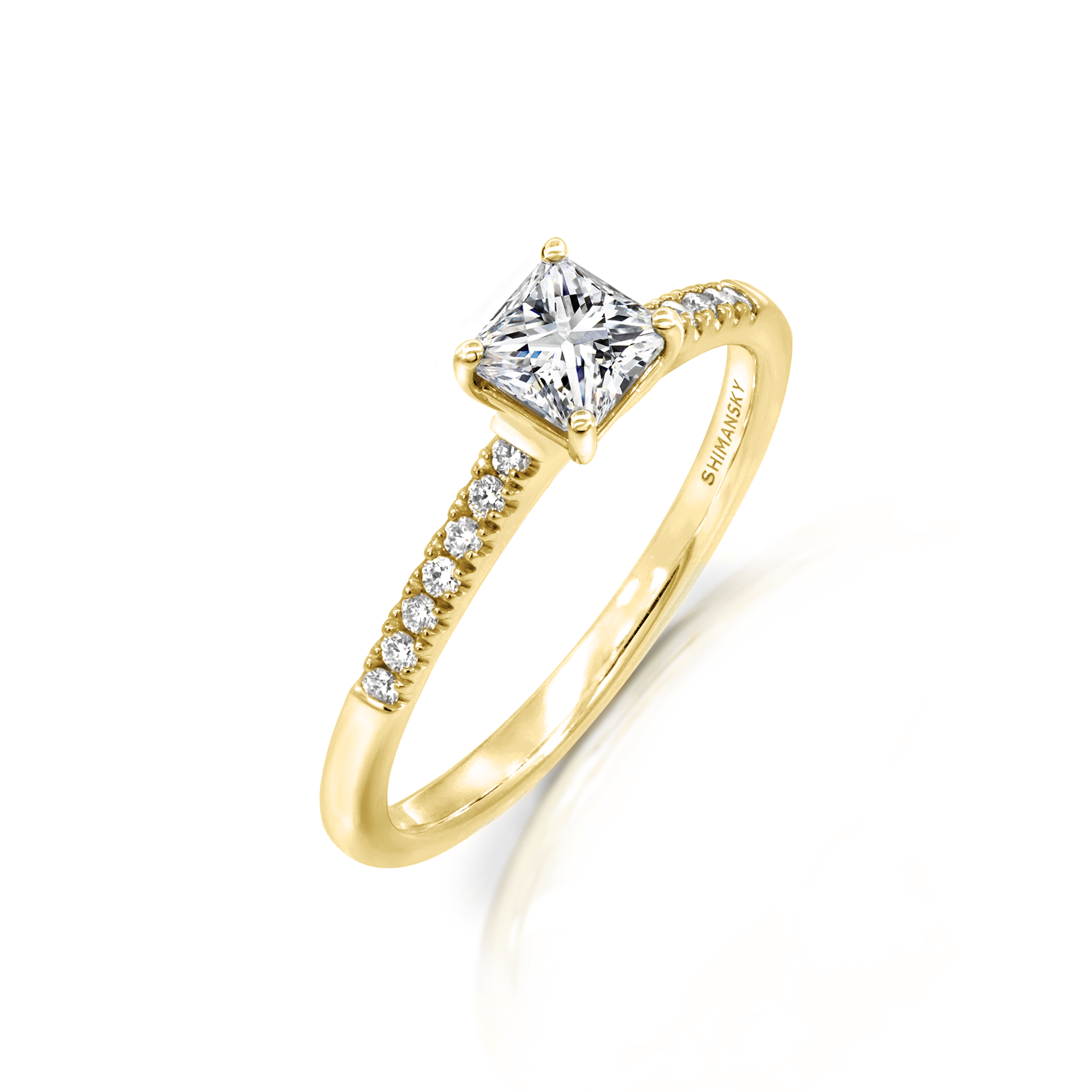 My Girl Diamond Engagement Ring - 0.6 TCW - 18K Yellow Gold | Shimansky